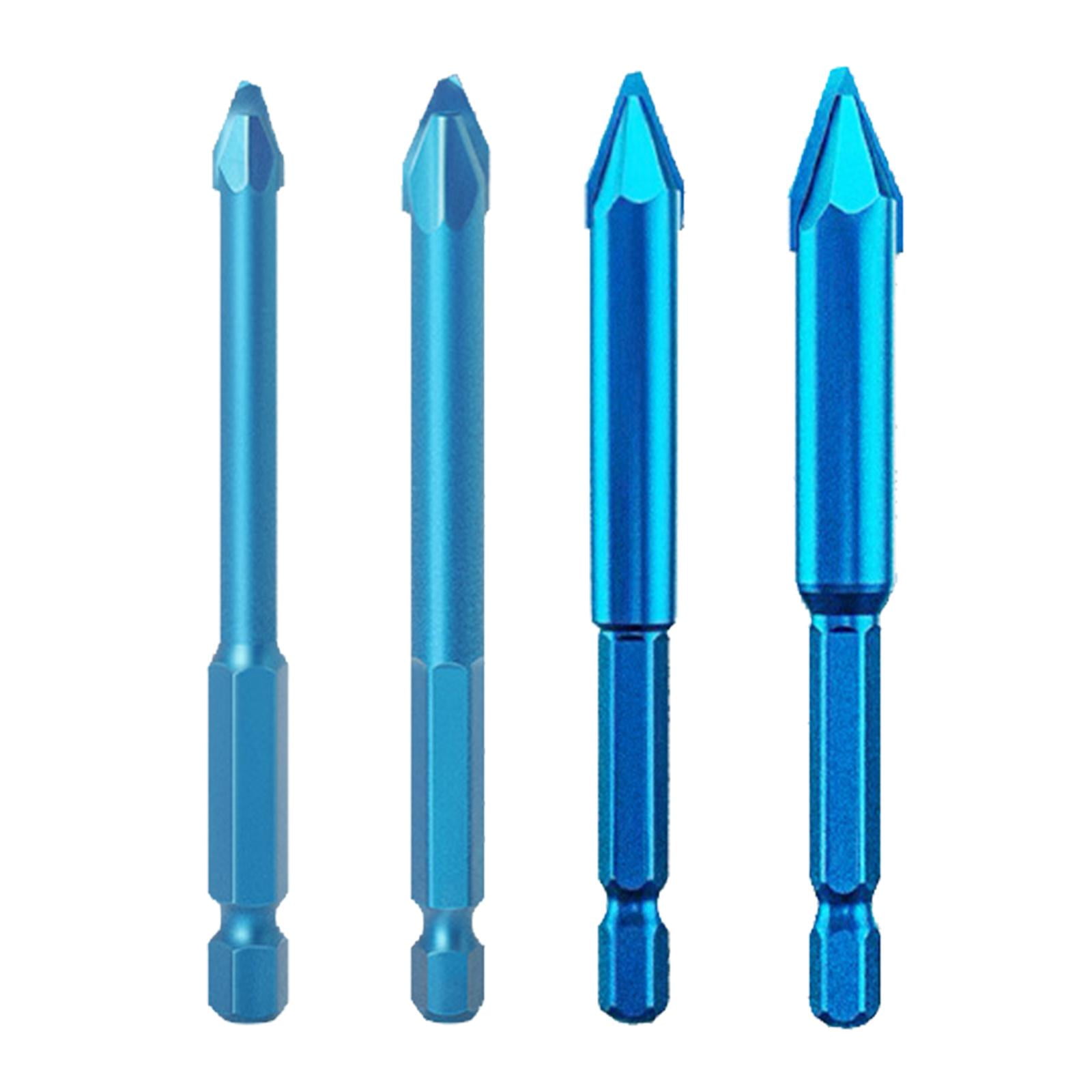 4x Tile Drills Bits Hex Shank Professional Metal Triangular Eccentric ...
