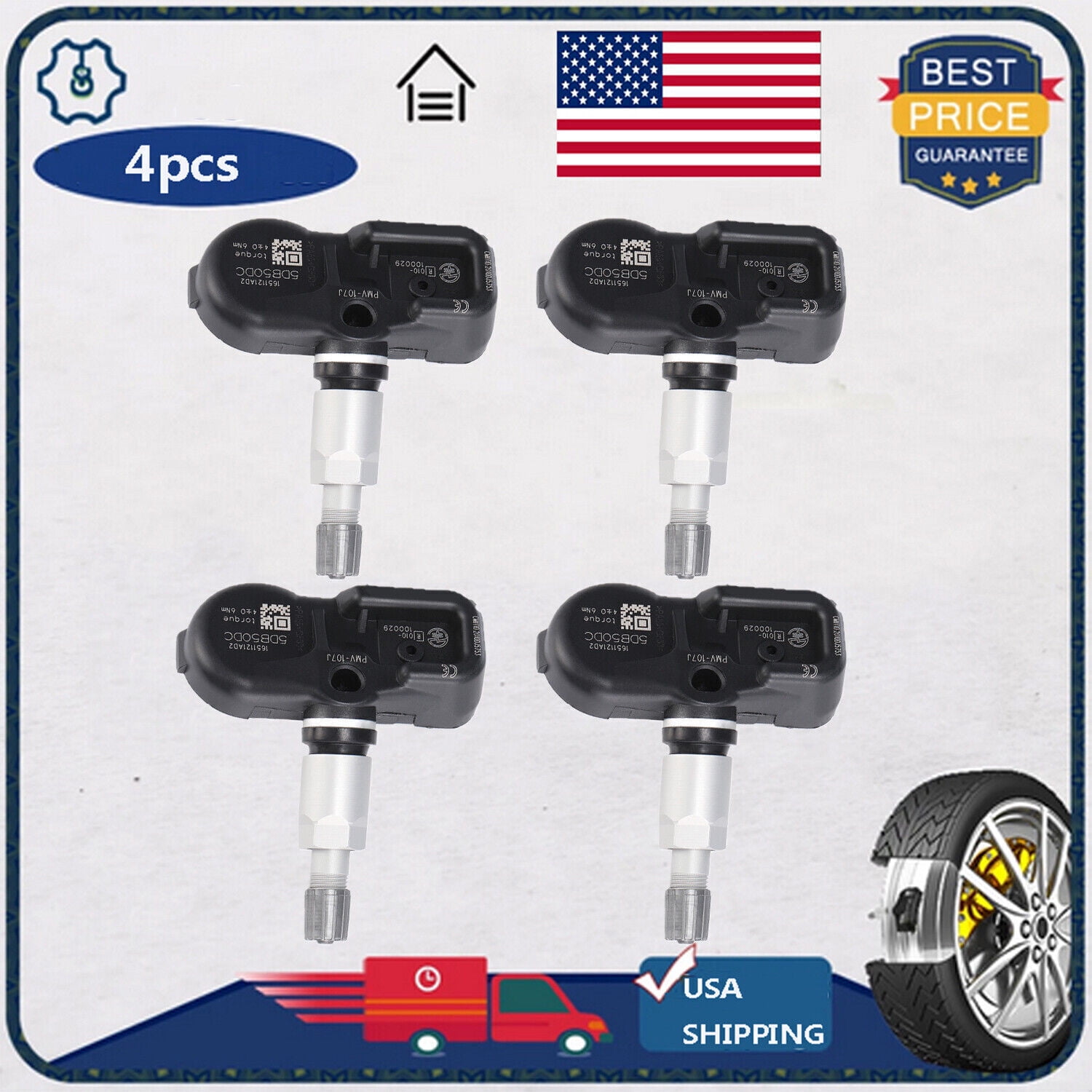 4x Tire Pressure Sensor TPMS 42607-33021 For Toyota Corolla Lexus PMV ...