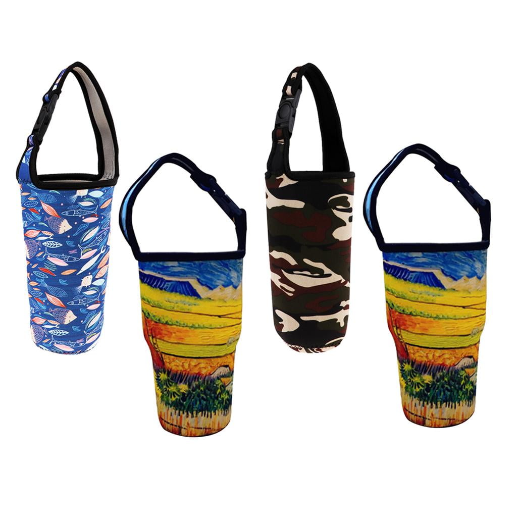 4x Tumbler Carrier Holder Reusable Coffee Mug Insulated Mug Bag Cup ...
