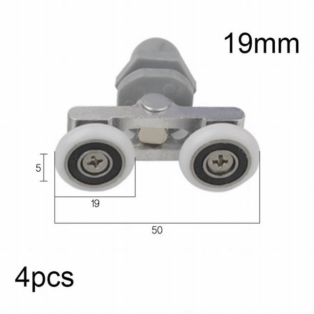 4x Twin Bathroom Shower Door Roller Runner Wheels 19/23/25/27mm Sliding ...