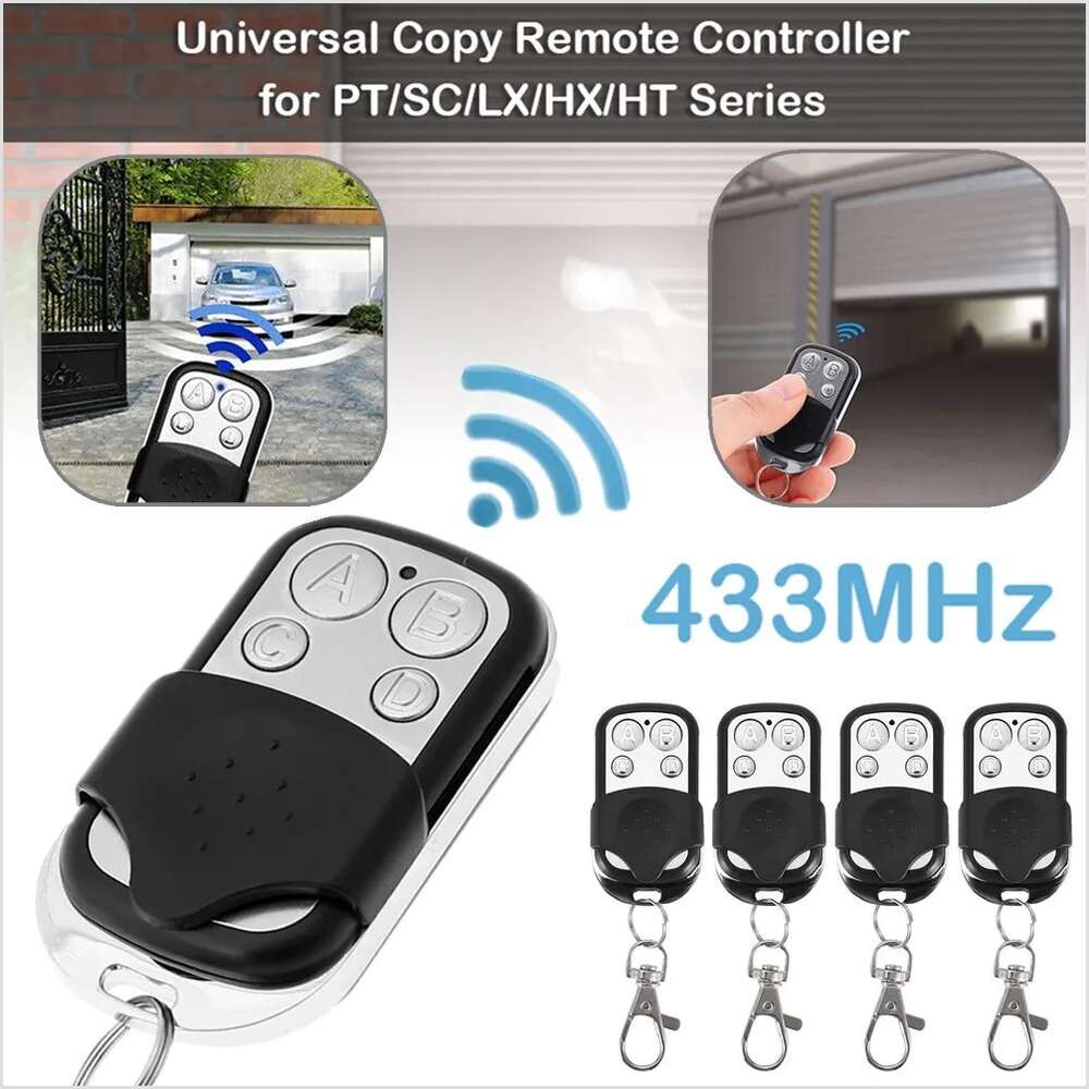4pcss Universal Electric Cloning Remote Control Key Fob 433MHz Gate ...