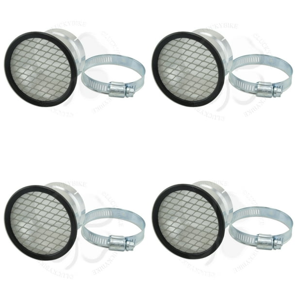 4x Velocity Stack 53.5mm 2 1/8 Universal Carb Air Horn Clamp On Mesh ...