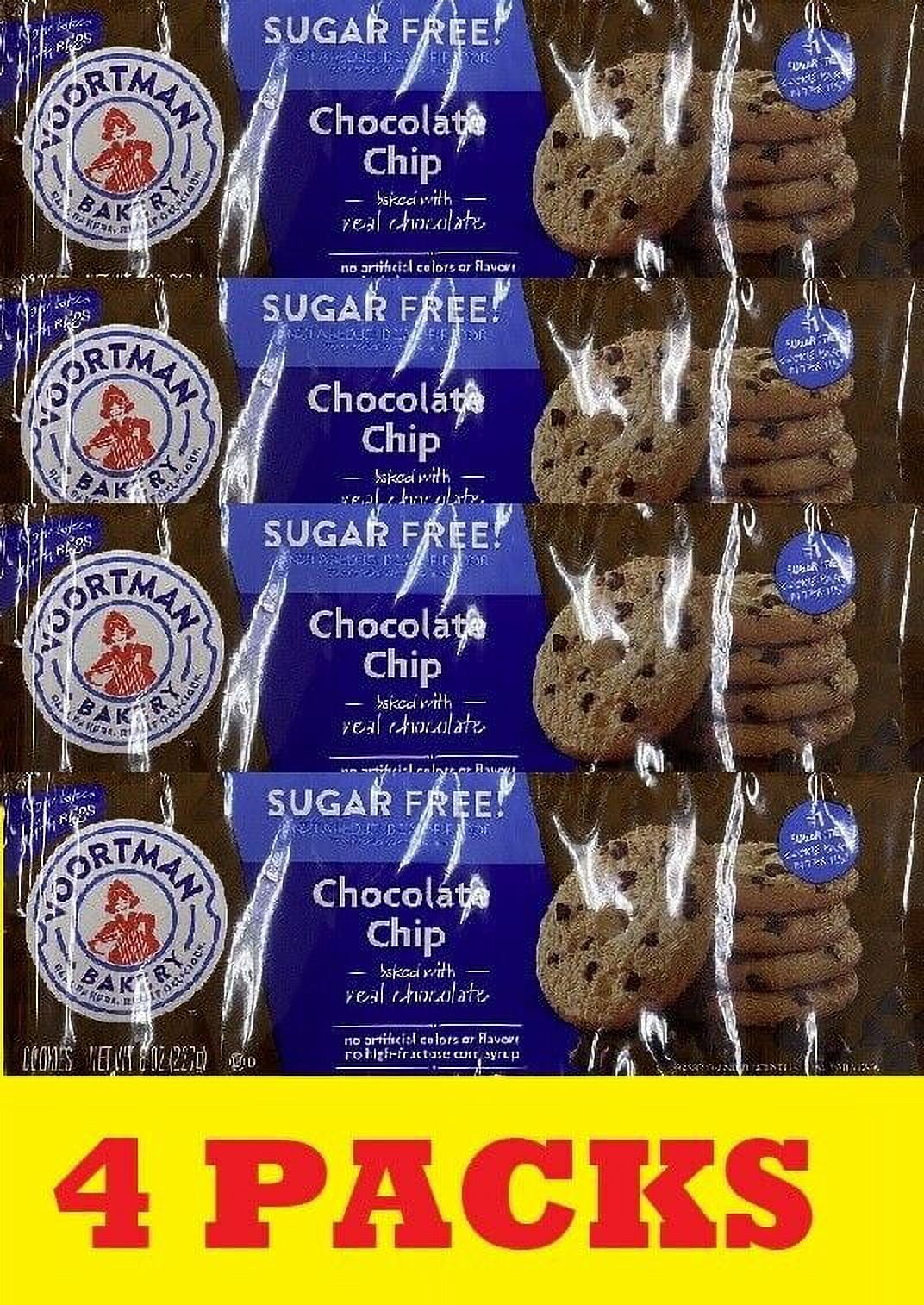 4x Voortman Bakery SUGAR FREE Chocolate chip Cookies 8 Oz Pack - 4 BULK ...