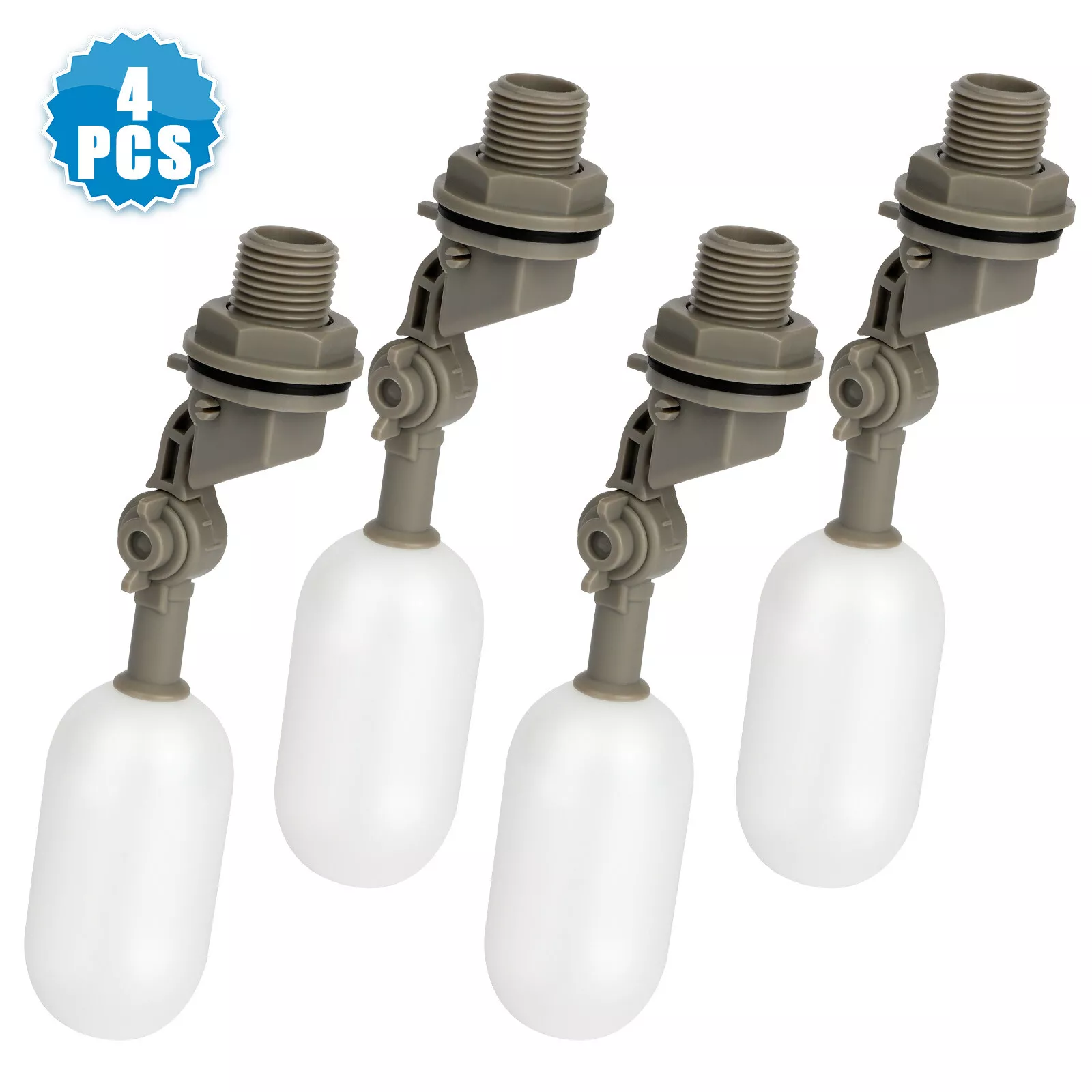 4x Water Float Valve Adjustable Arm Water Filter Float 1/2" Automatic ...