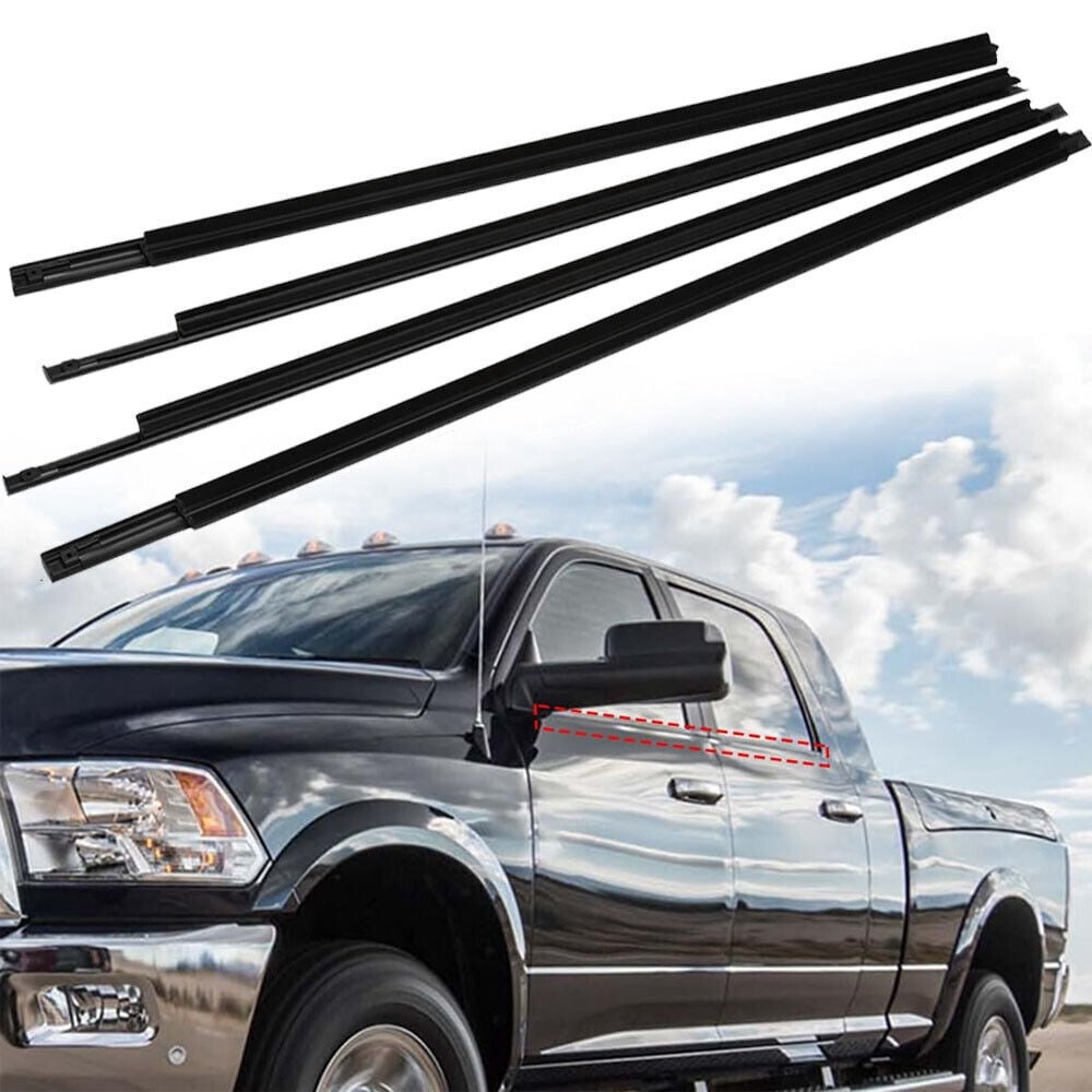 4x Weatherstrip Window Moulding Trim Seal Belt Fits 2009-2021 Ram 1500 ...