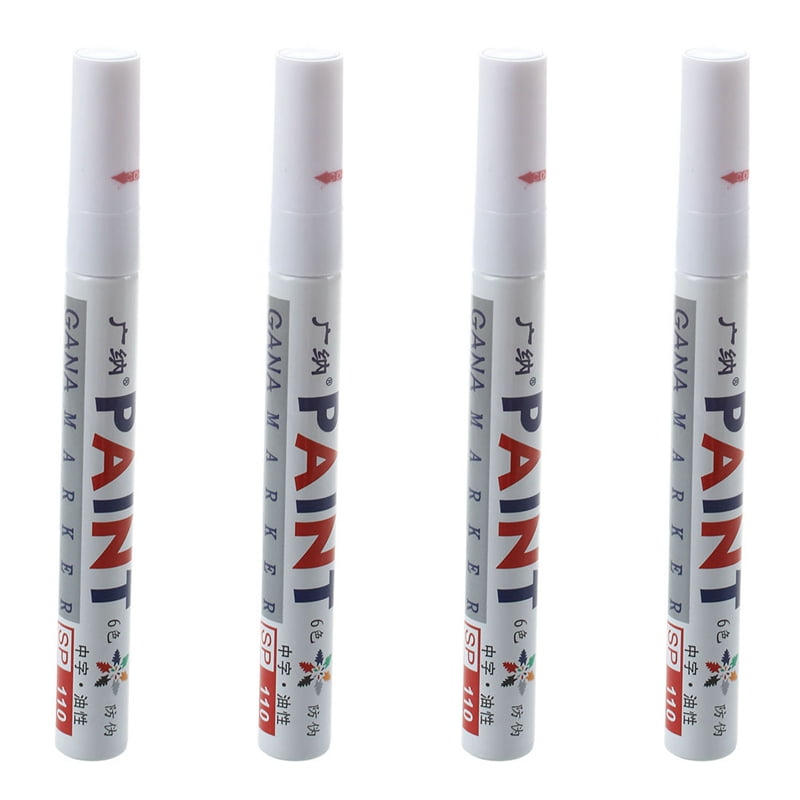 4x White Permanent Car Tyre Tire Metal Paint Pen Marker - Walmart.com