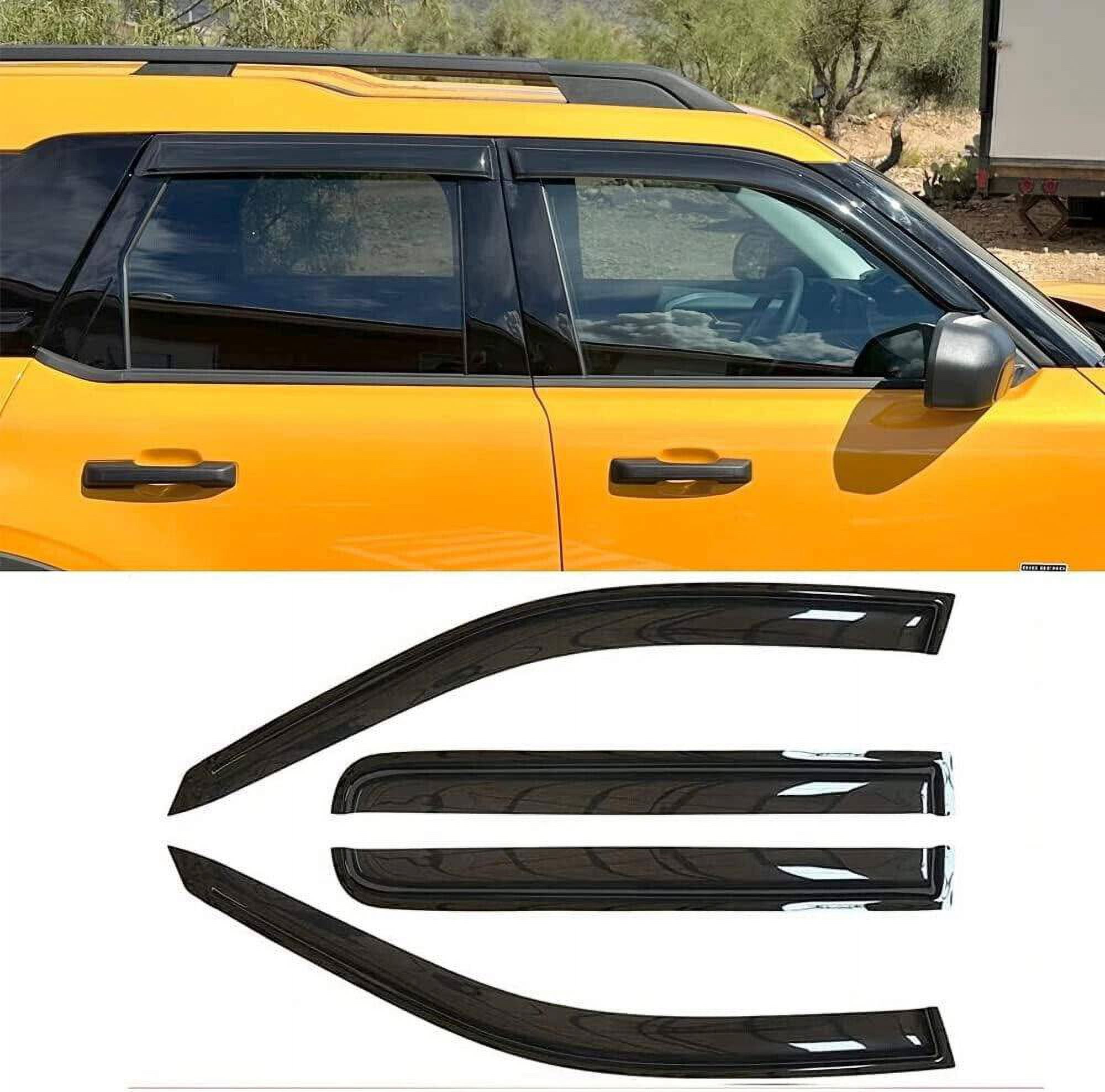 4x Window Wind Deflector Tape On Window Visors for 2021-2023 Ford ...