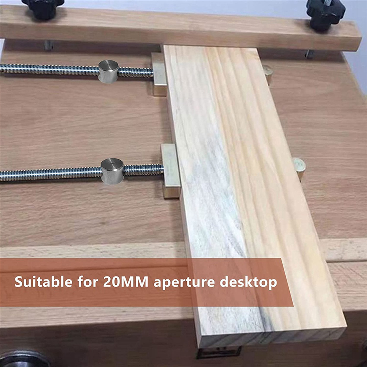 4x Woodworking Adjustable Desktop Clip with 8Pc 20mm Dog Holes Stop ...