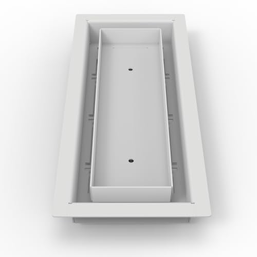 4x10-Classic-White, Integrated Flush Floor-Matching Heavy-Duty Metal ...