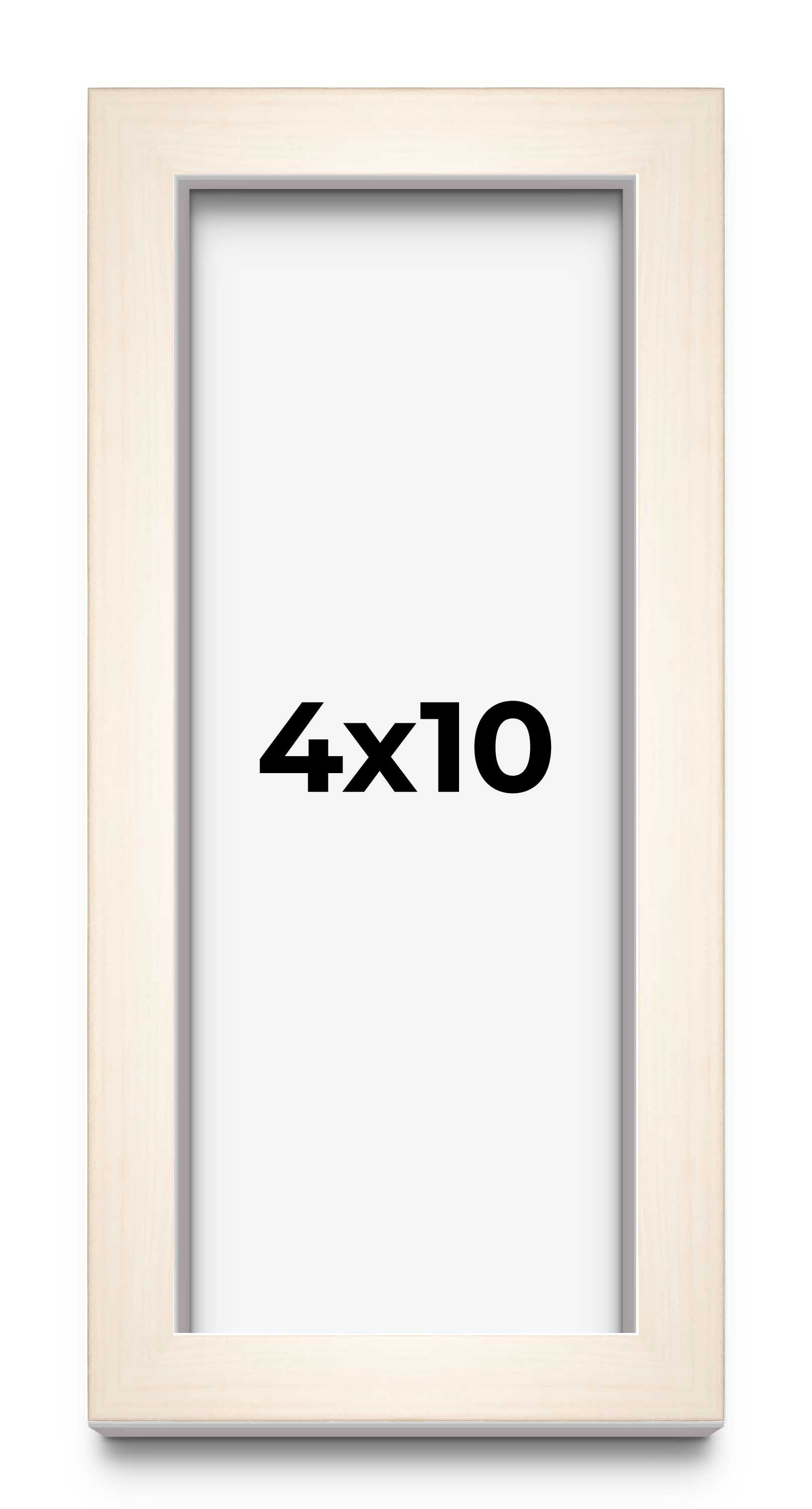 4x10 Frame White Wheat Solid Wood Picture Frame | Moulding Width 0.75 ...
