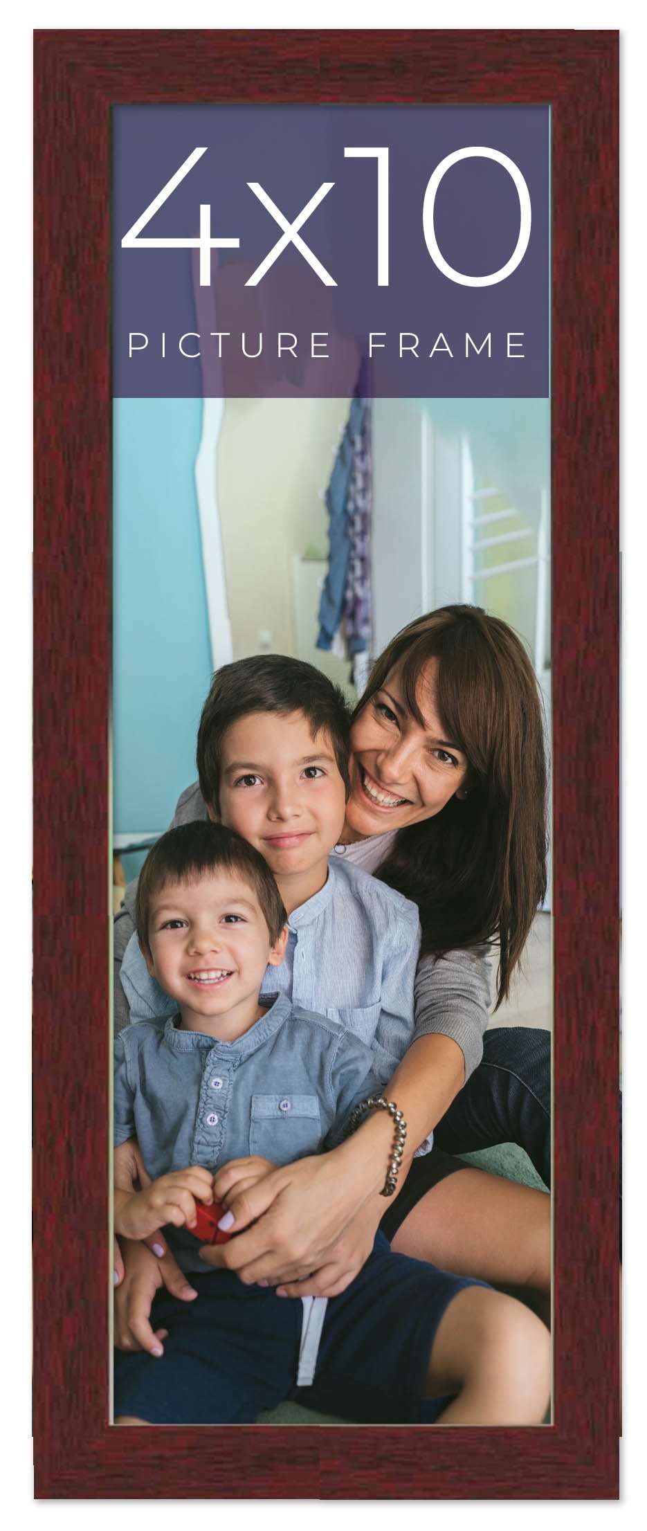 4x10 IN Frame Brown Solid Wood Picture Frame Width 0.75 Inches ...