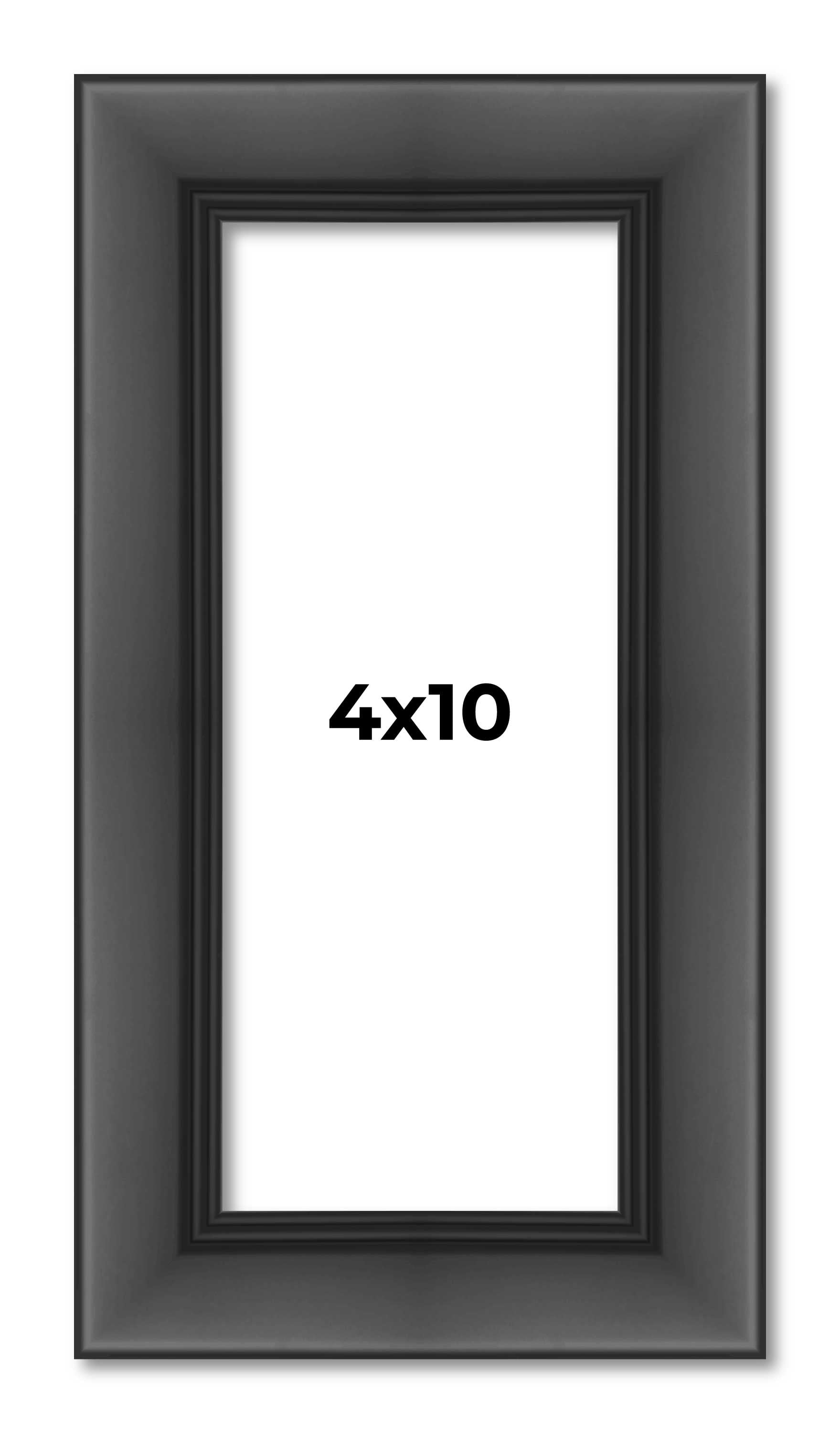 4x10 In 1.25" 'SoHo Onyx' Black Solid Wood Frame - Great for Posters ...