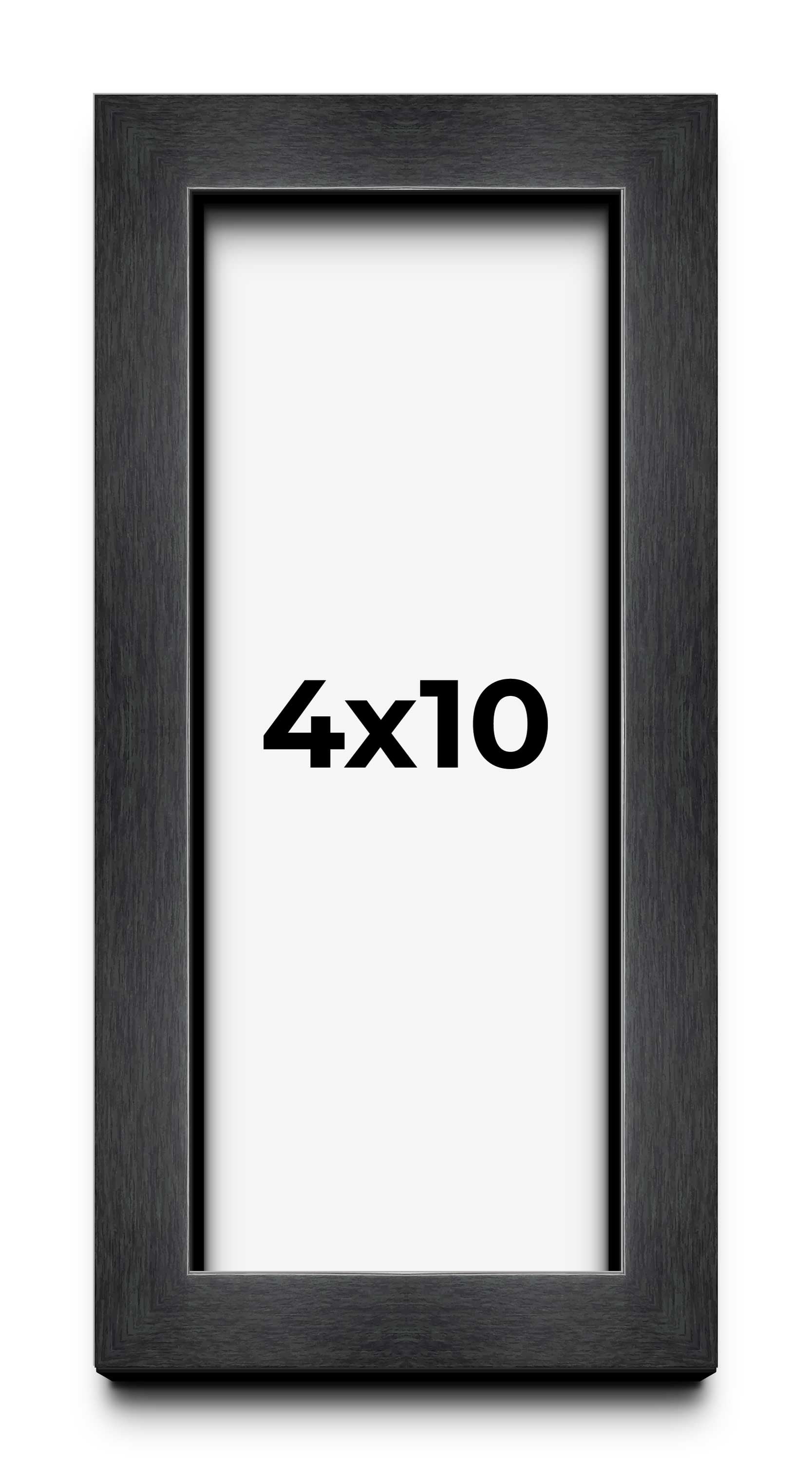 4x10 In Flat Charcoal Grey Wood Frame - "The Edge" Thin - Great for ...
