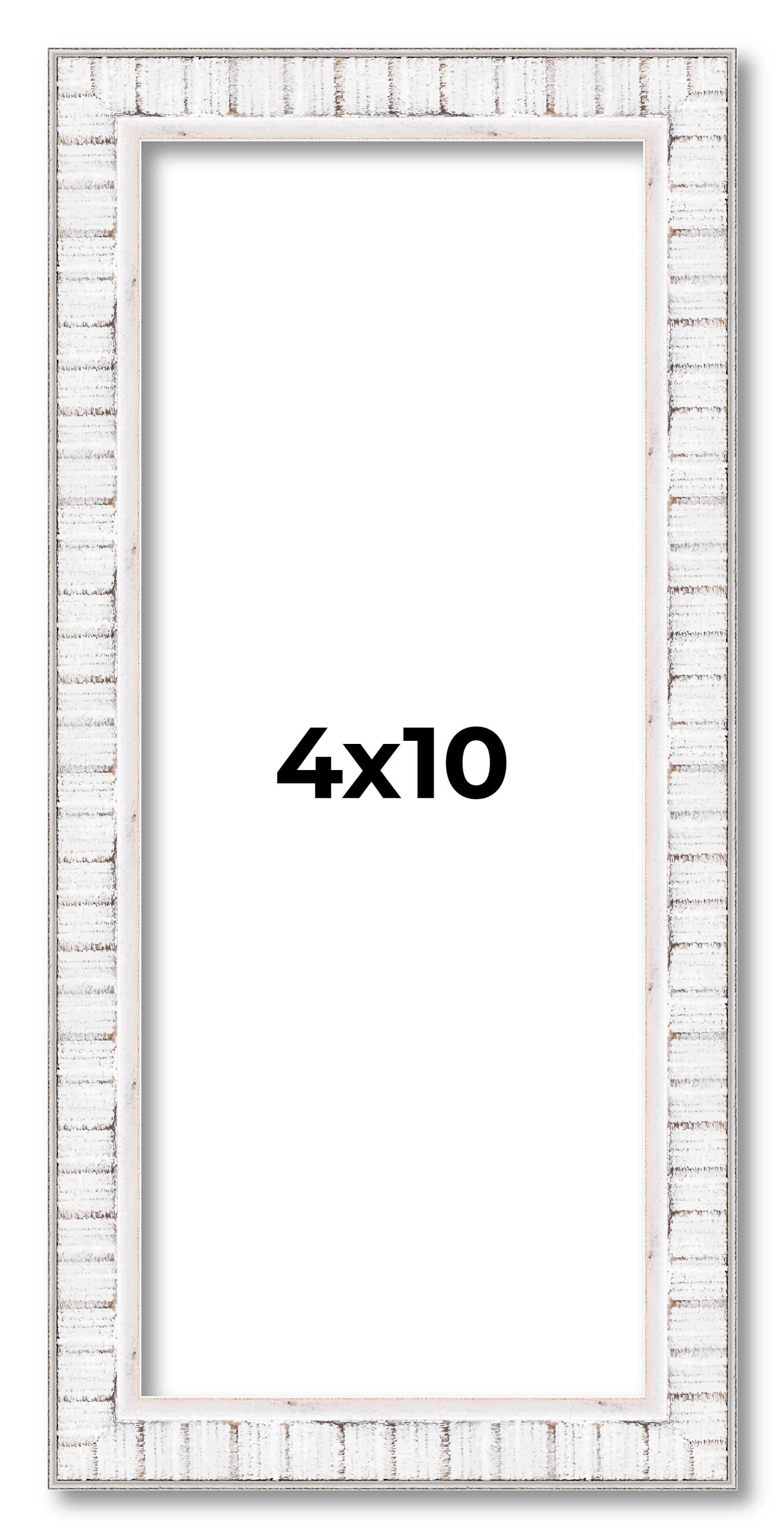 4x10 In Frame White Real Wood Picture Frame Width 0.75 inches ...