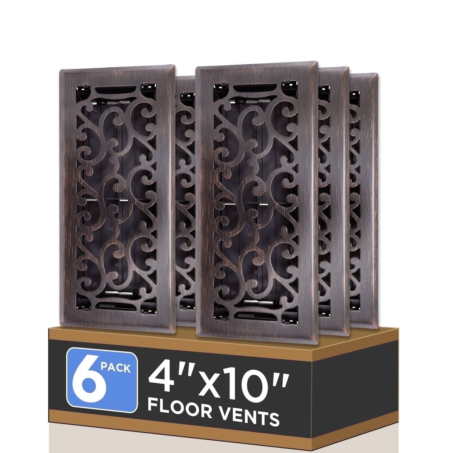 COZZIVITA Steel Floor Register 4x10 inch, Heavy-Duty Walkable Vent ...