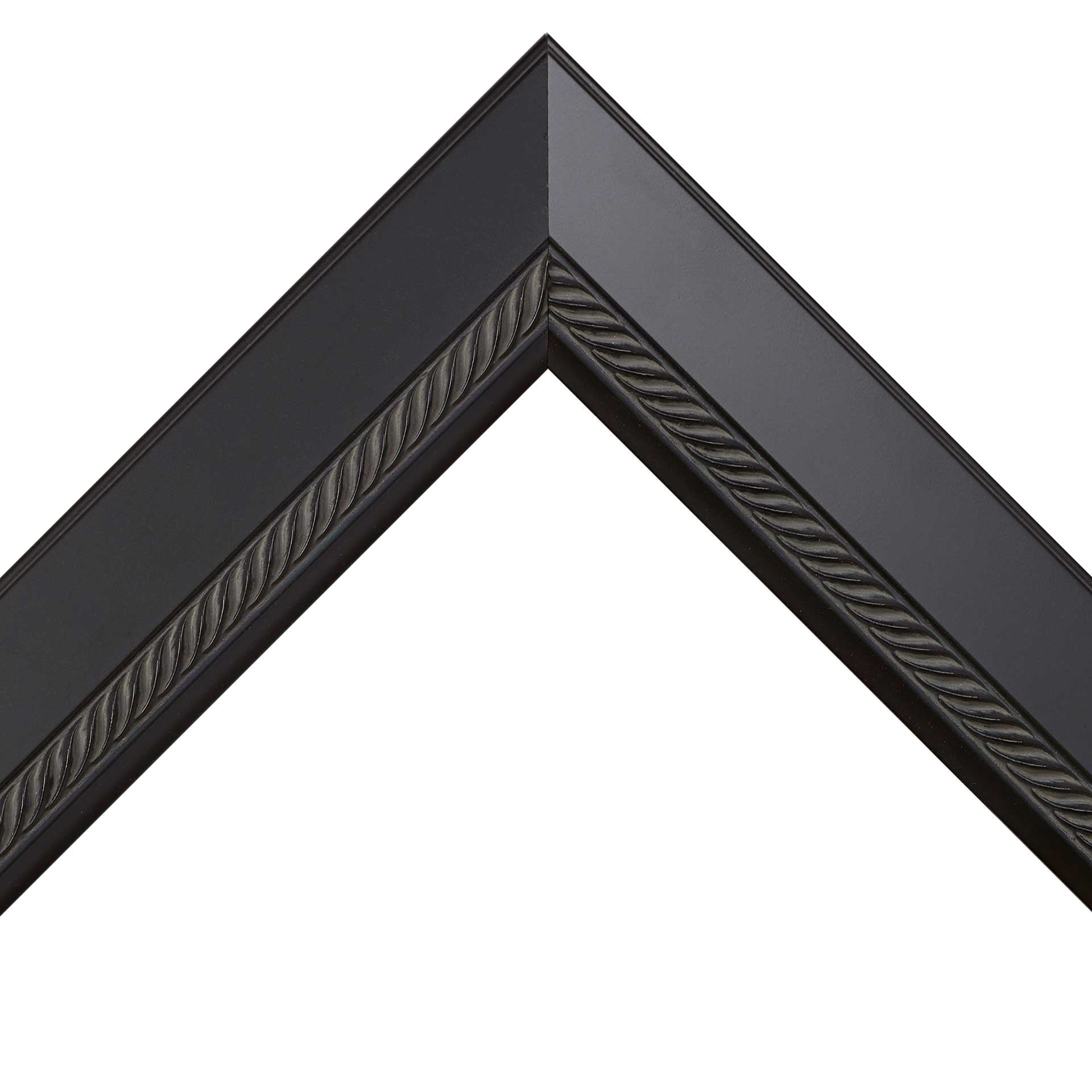 4x10 Traditional Black Picture Frame - UV Acrylic, Foam Board Backing ...