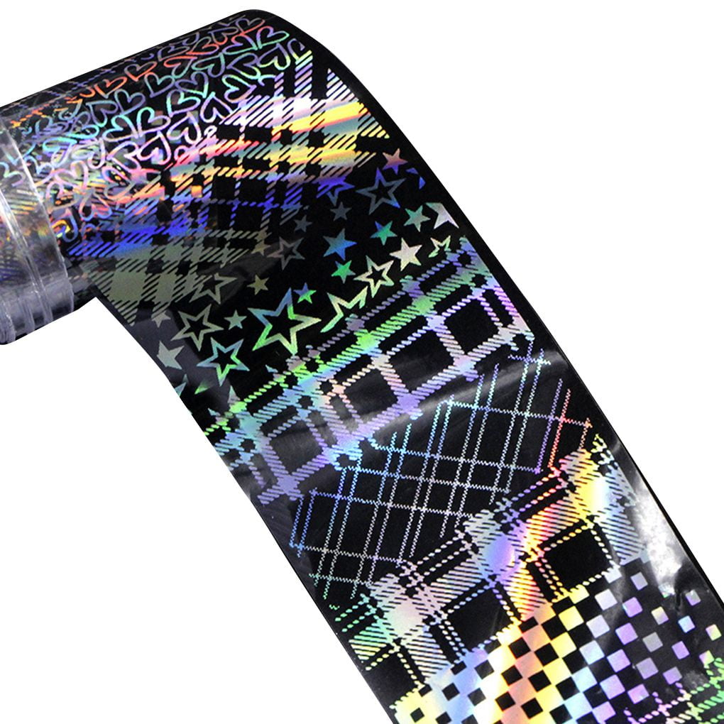 4x100cm/Roll Nail Foil Nail Transfer Sticker Water Slide Nail Art ...