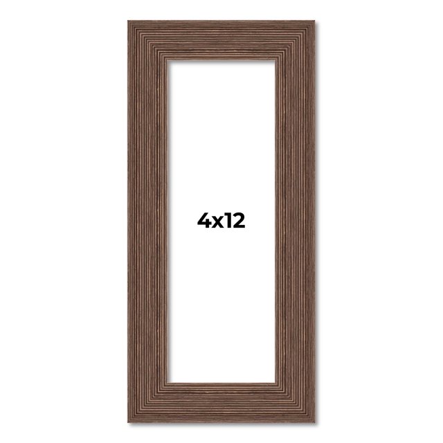 4x12 Frame Brown Farmhouse Solid Wood Picture Frame Width 1.5 Inches ...