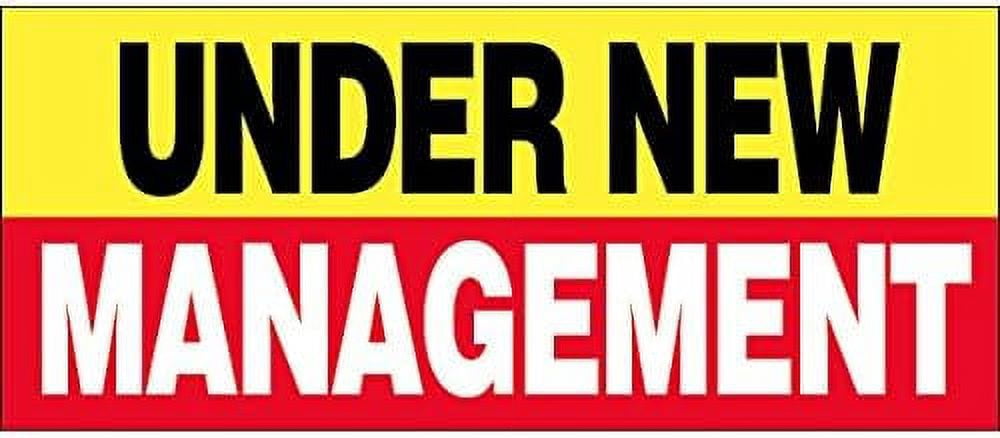4x12 Ft Under New Management Vinyl Banner Sign yrb - Walmart.com