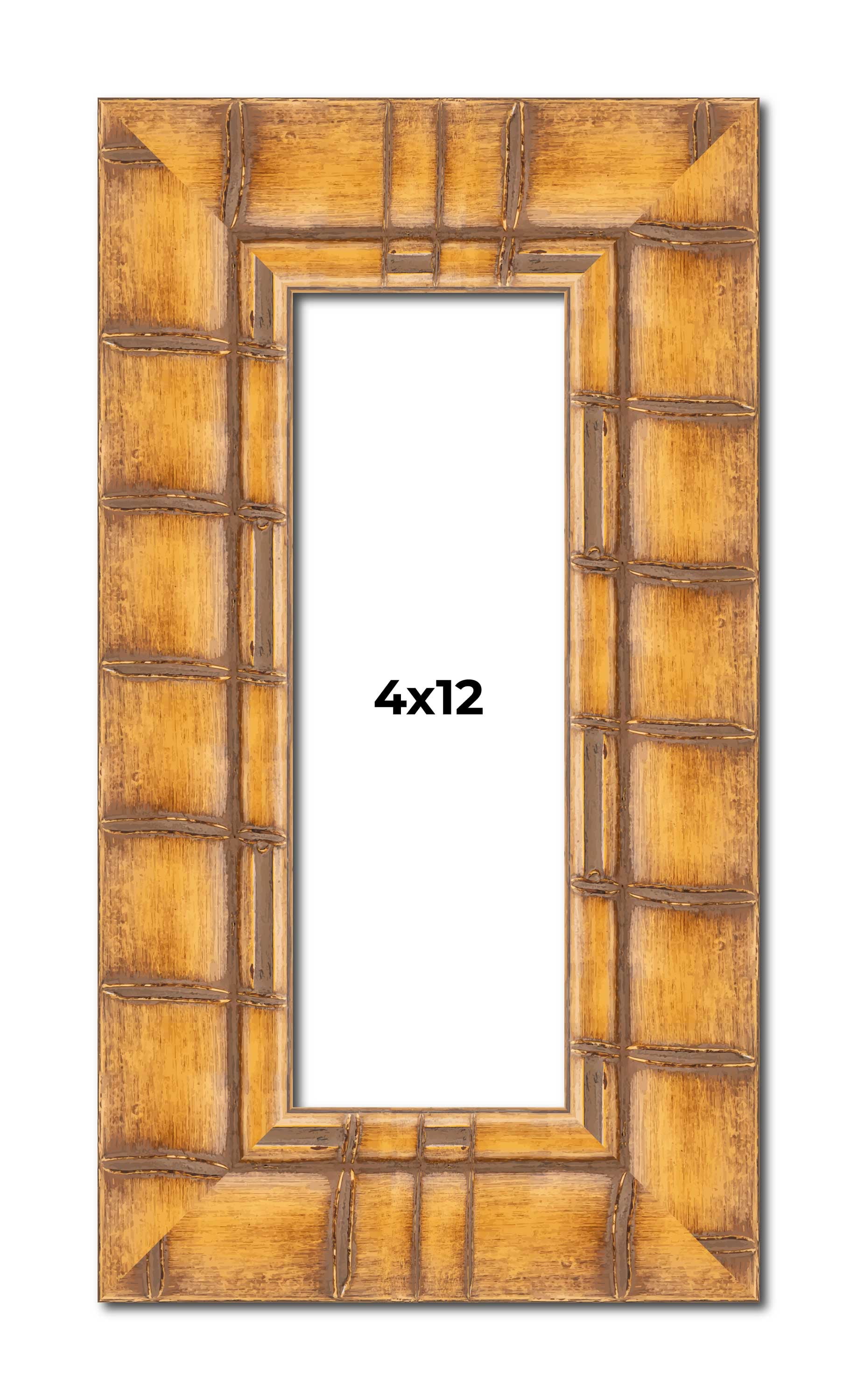 4x12 In Frame Beige Real Wood Picture Frame Width 3 inches | Interior ...