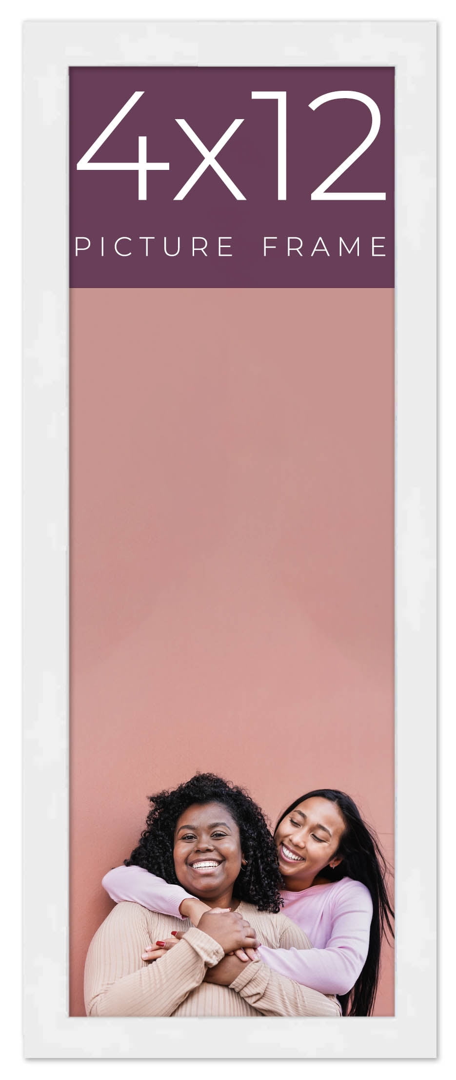 4x12 In Frame White Real Wood Picture Frame Width 0.75 inches ...