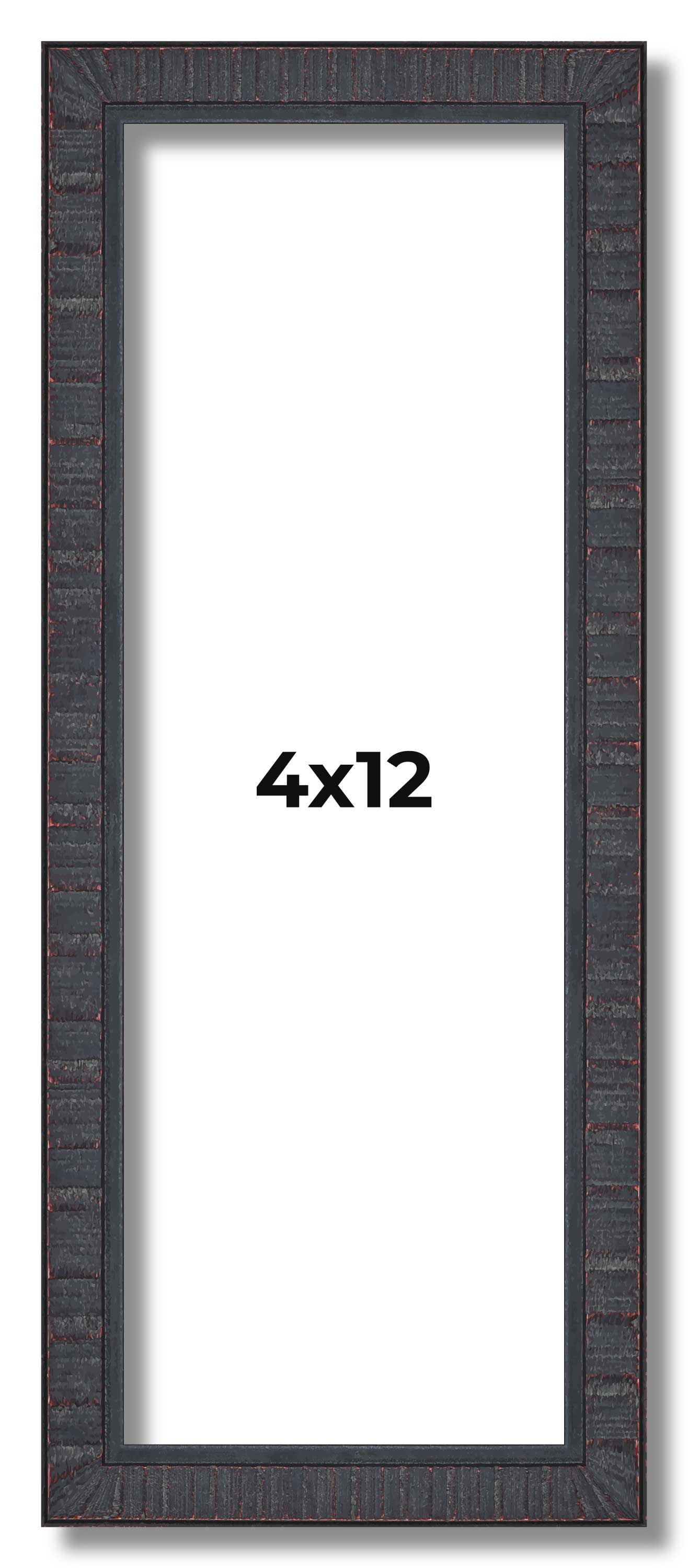 4x12 In Rustic Brown Real Wood Picture Frame Width 0.75 inches ...