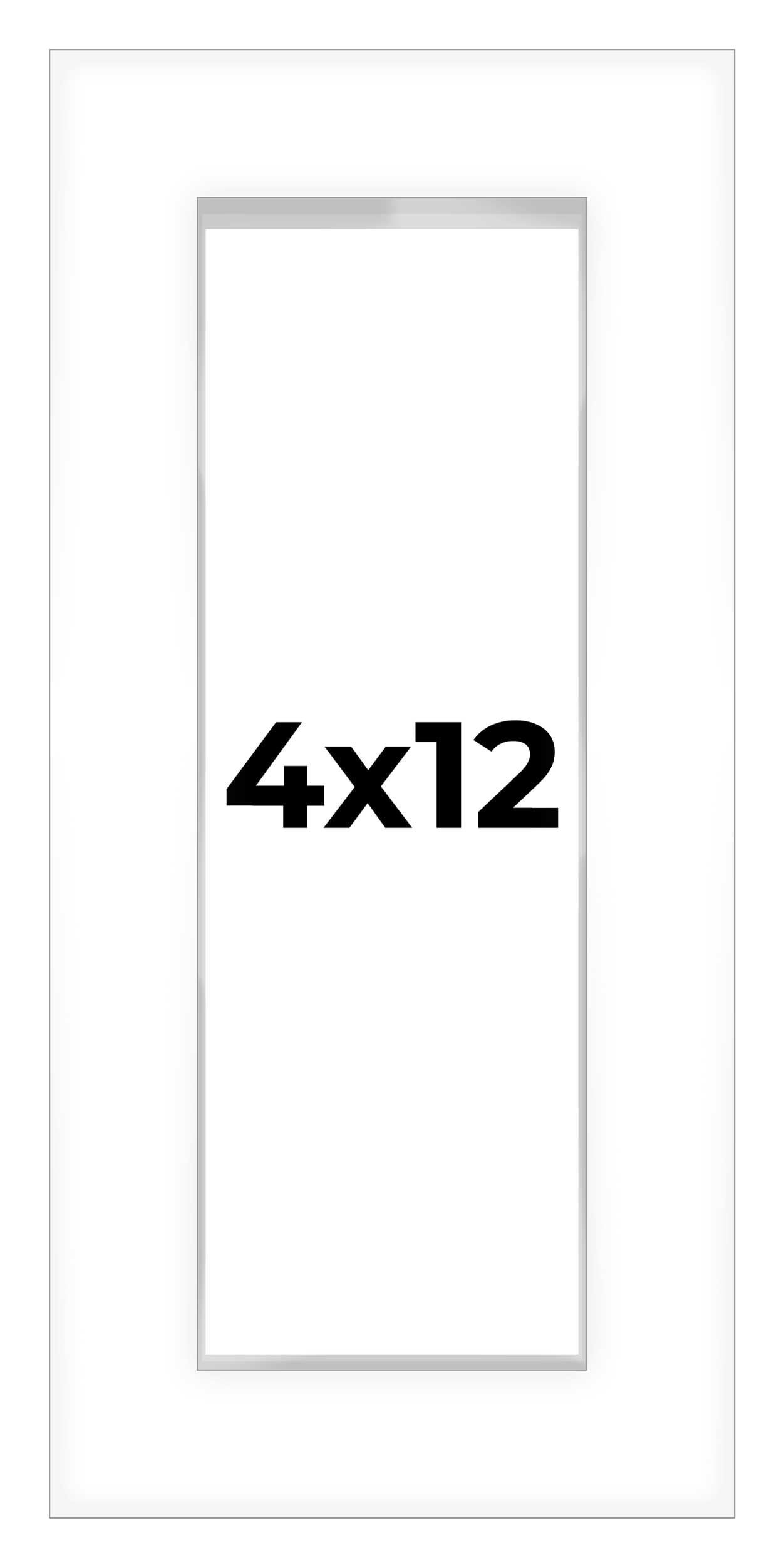 4x12 White Shadowbox Frame - Interior Size 4x12 by 1 Inch - Made to ...