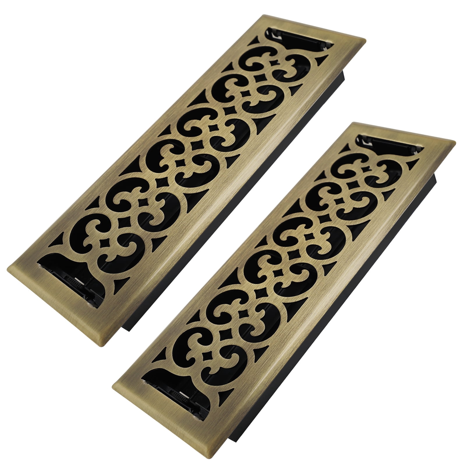 4x14 Inches 2 Pack Heavy Duty Walkable Floor Register Easy Adjust Air ...