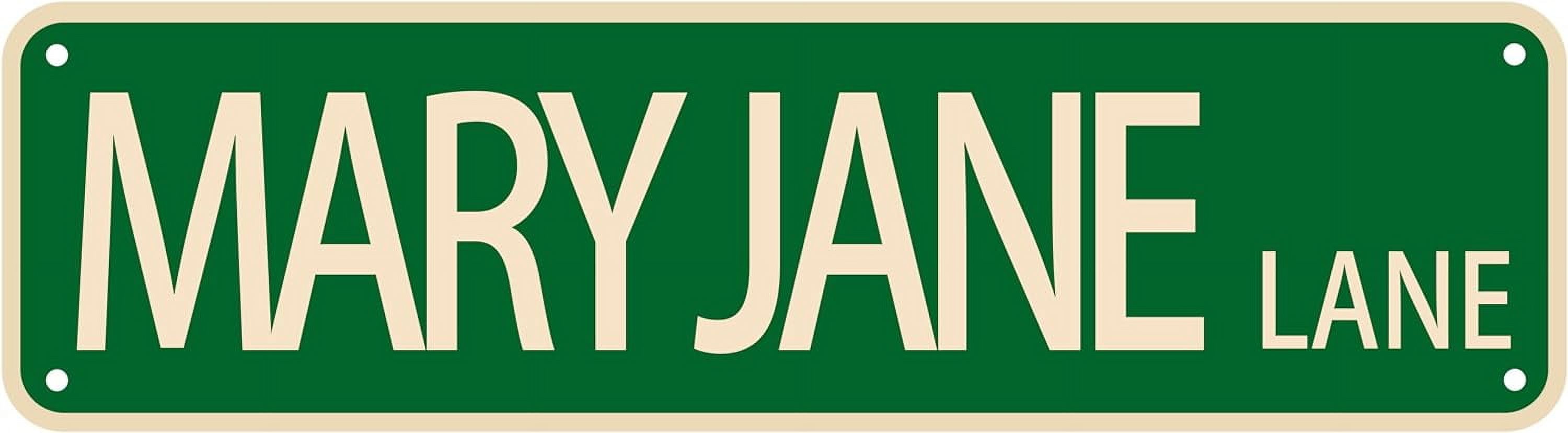 4x16 inch Metal tin Signs Mary-Jane-Lane Street Signs Retro Metal Wall ...