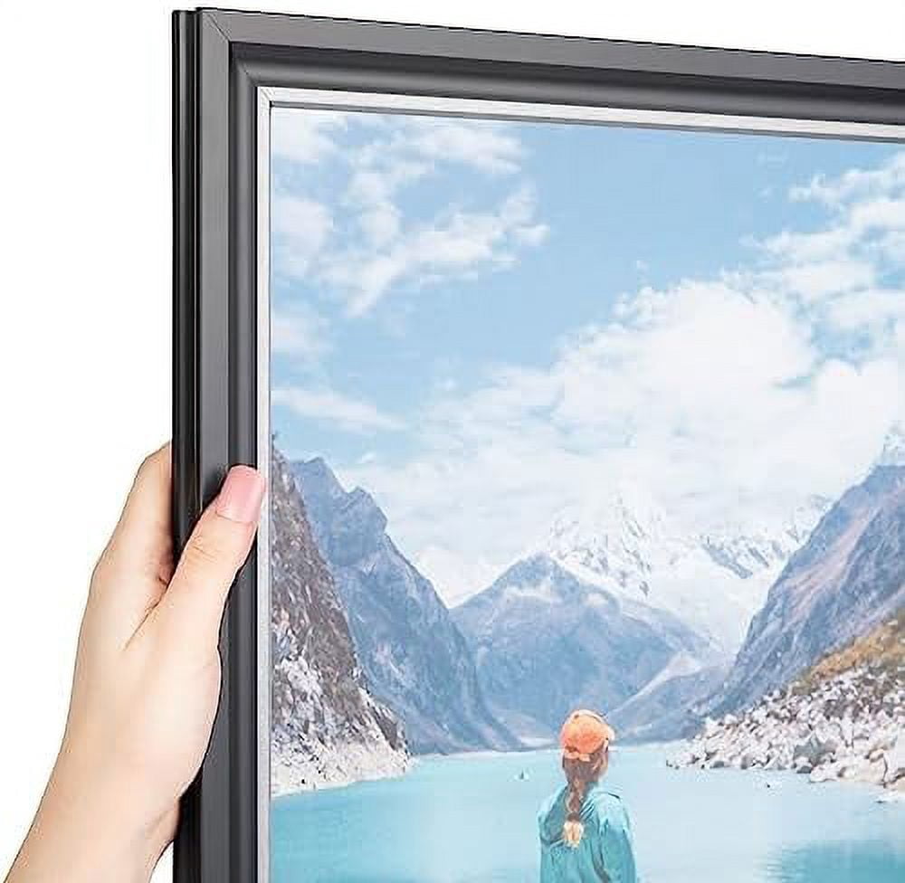 4x19 inch black picture frame, this 1.25 inch mdf poster frame is black ...