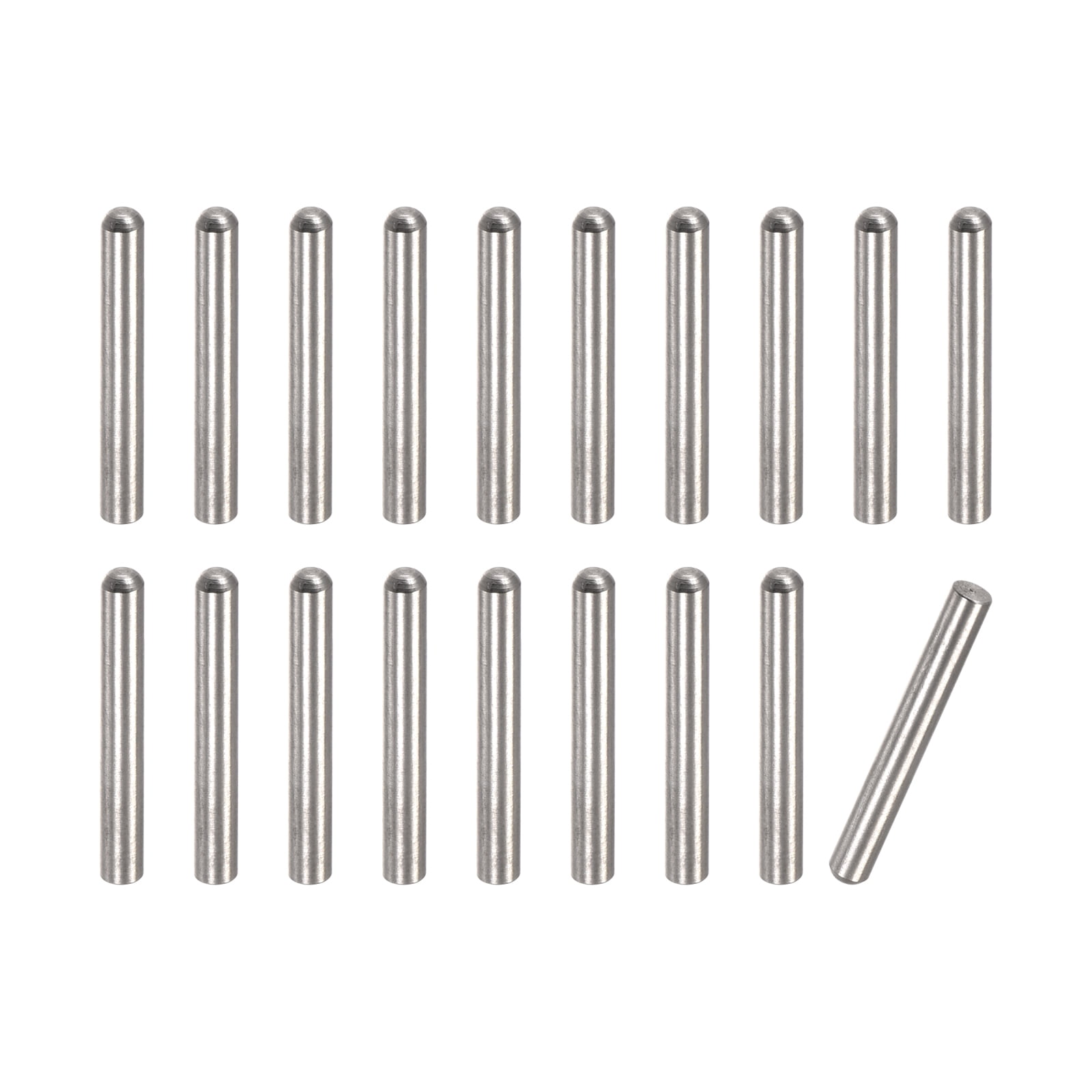 4x20mm Dowel Pins, 50pcs 304 Stainless Steel Round Head Flat Chamfered ...
