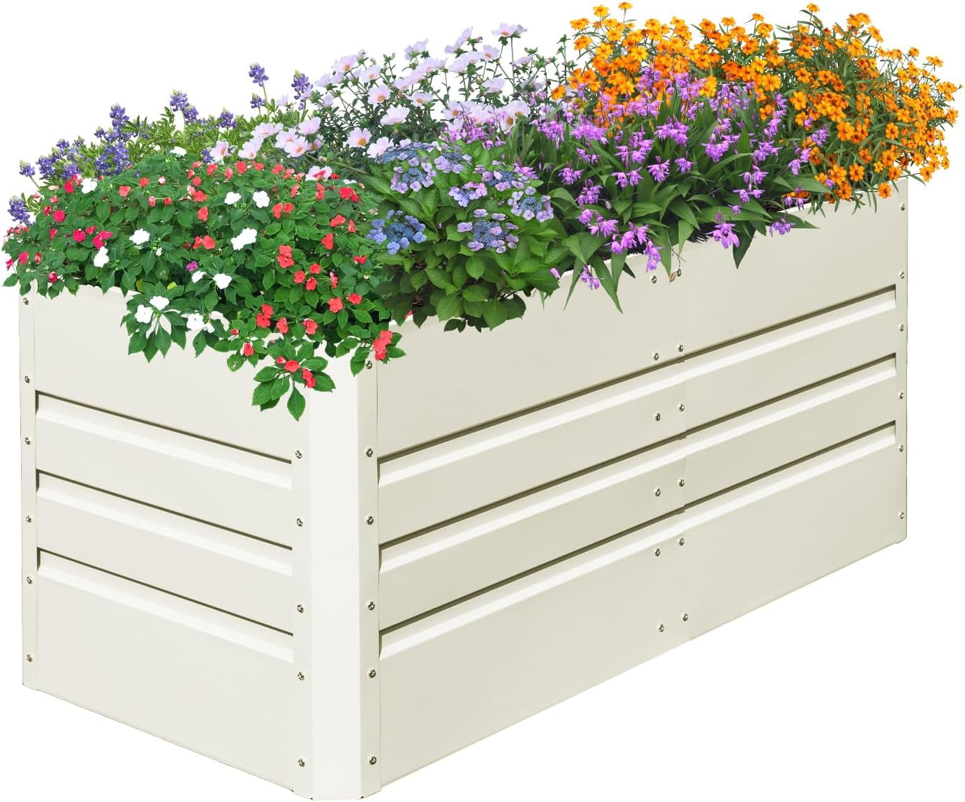 4x2x2FT Raised Garden Bed Galvanized Planter Garden Boxes Outdoor, Deep ...
