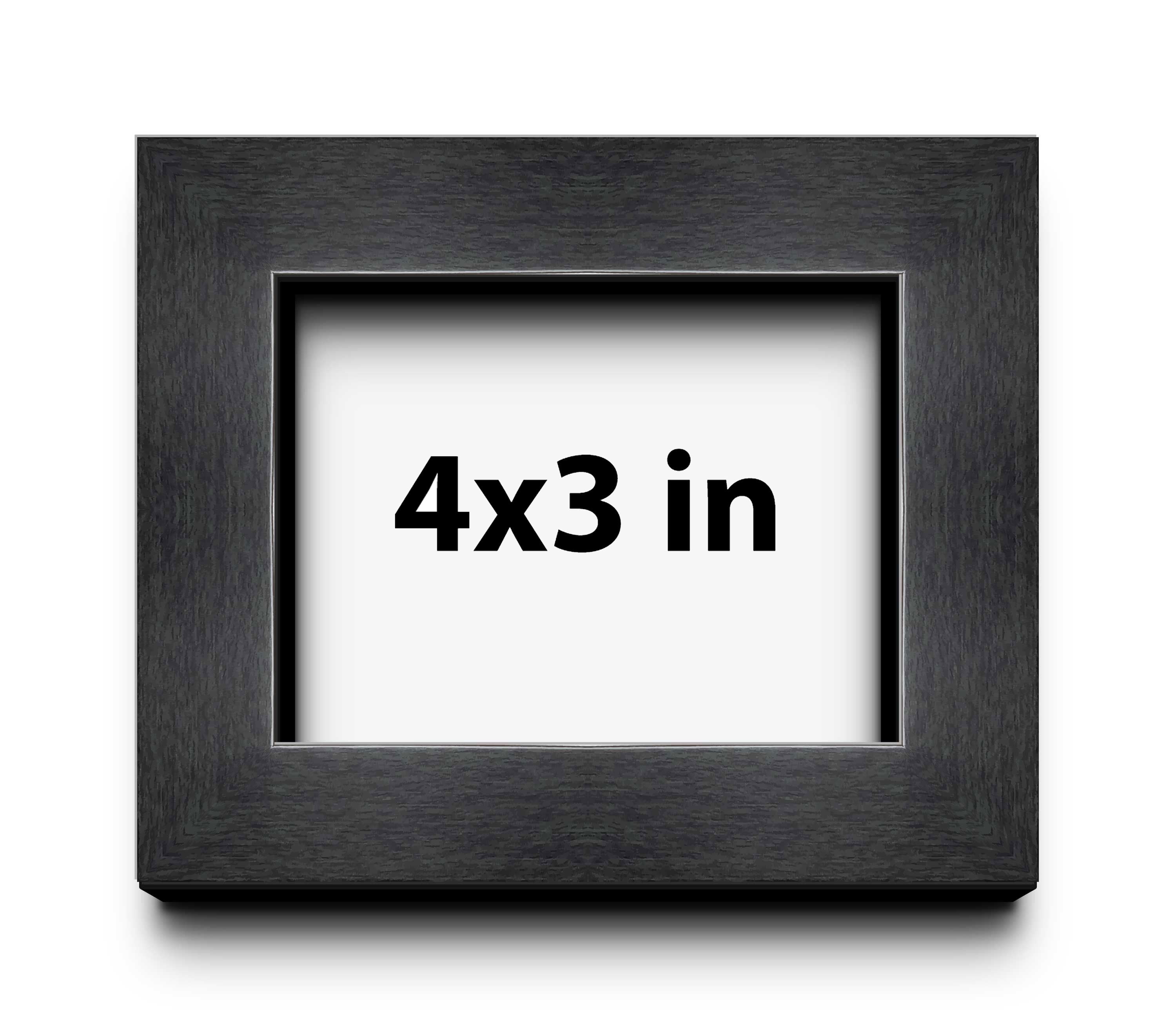 4x3 Black Shadowbox Frame - Interior Size 4x3 by 1 Inches - Made to ...