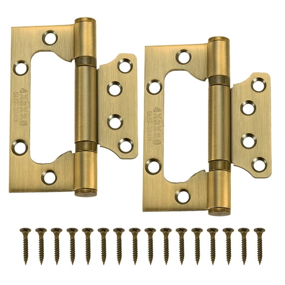 4x3 Inch Non-Mortise Door Hinges, 2 Pcs Non-Mortise Stainless Steel No ...