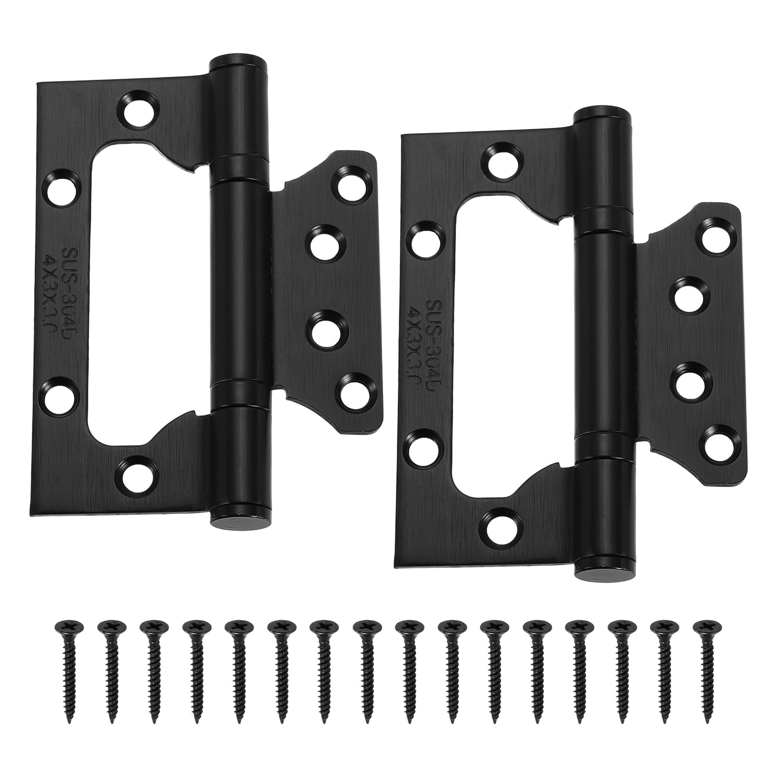 4x3 Inch Non-Mortise Door Hinges, 2 Pcs Non-Mortise Stainless Steel No ...