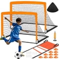 stusgo Kids Soccer Goals for Backyard Set, 2 Pack 4x3 Ft Pop up Soccer ...