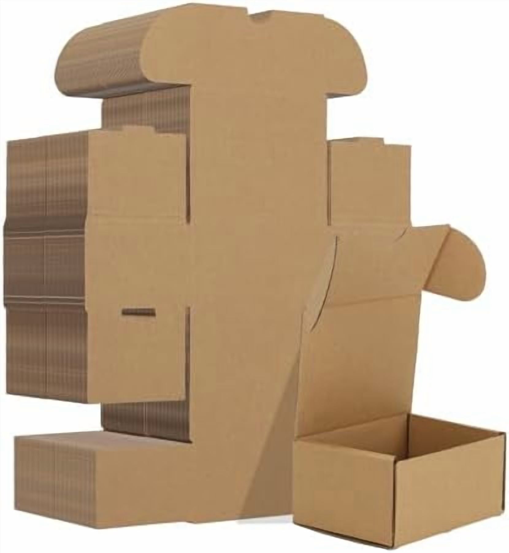 4x3x2 Shipping Boxes Set of 50, Brown Corrugated Cardboard Mailer Box ...