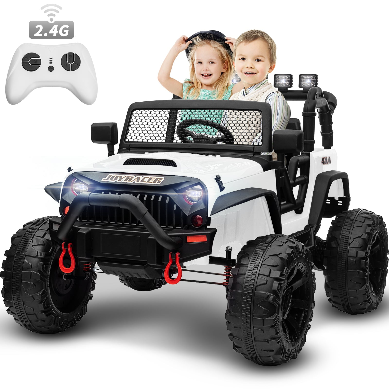 Walmart 24V 4x4 2-Seater Ride on Truck with Bluetooth MP3, LED Lights ...