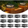 4x4 3.5x3.5 Solar Post Cap Lights, 12pack Powered Fence Light Outdoor ...