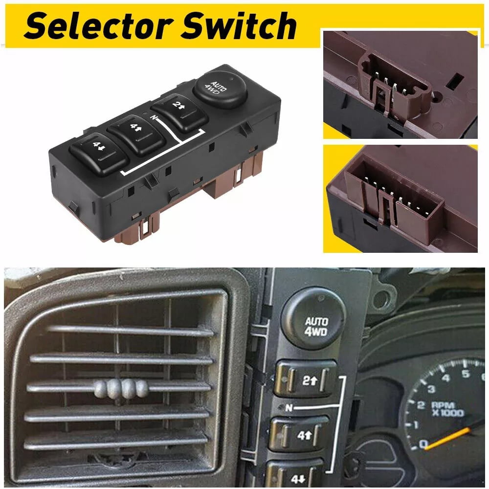4x4 4-Wheel Drive Selector Switch For GMC Sierra Tahoe Yukon Silverado ...