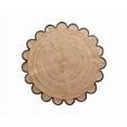 4x4, 5x5, 6x6,feet Natural Jute Scallop Round Rug, Floor Scalloped Edge ...