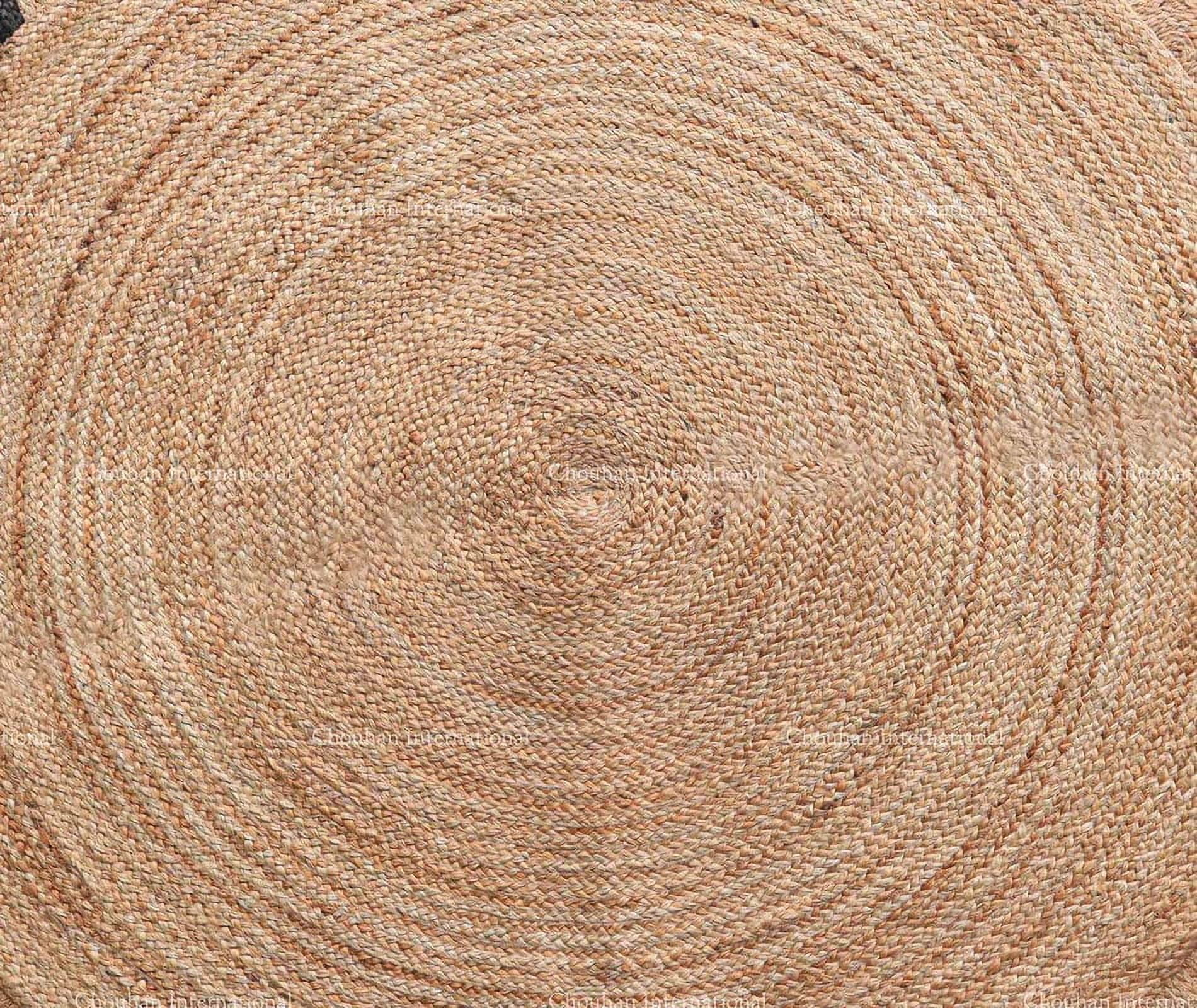 4x4, 5x5, 6x6,feet Natural Jute Scallop Round Rug, Floor Scalloped Edge ...