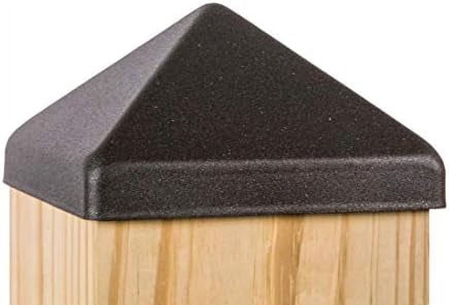 4x4 Apex Pyramid Post Cap - Matte Bronze (3 1/2" x 3 1/2") for Deck and ...