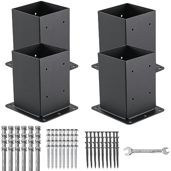 4x4 Base 4 count, (Inner Size 3.6x3.6) Anchors, 13GA Thick Solid ...