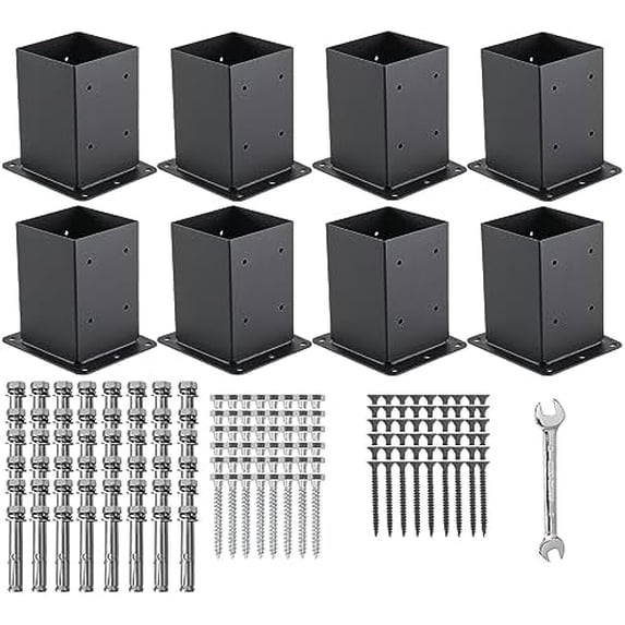 4x4 Base 8 count, (Inner Size 3.6x3.6) Anchors, 13GA Thick Solid ...