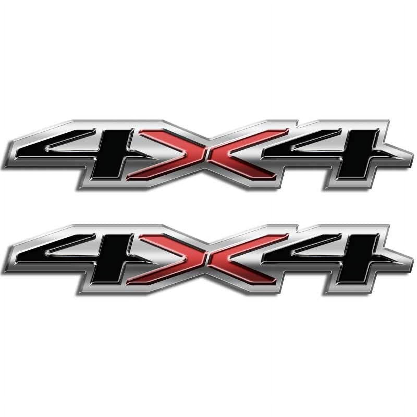 4x4 Black Red Silverado Truck Decal Set - Walmart.com