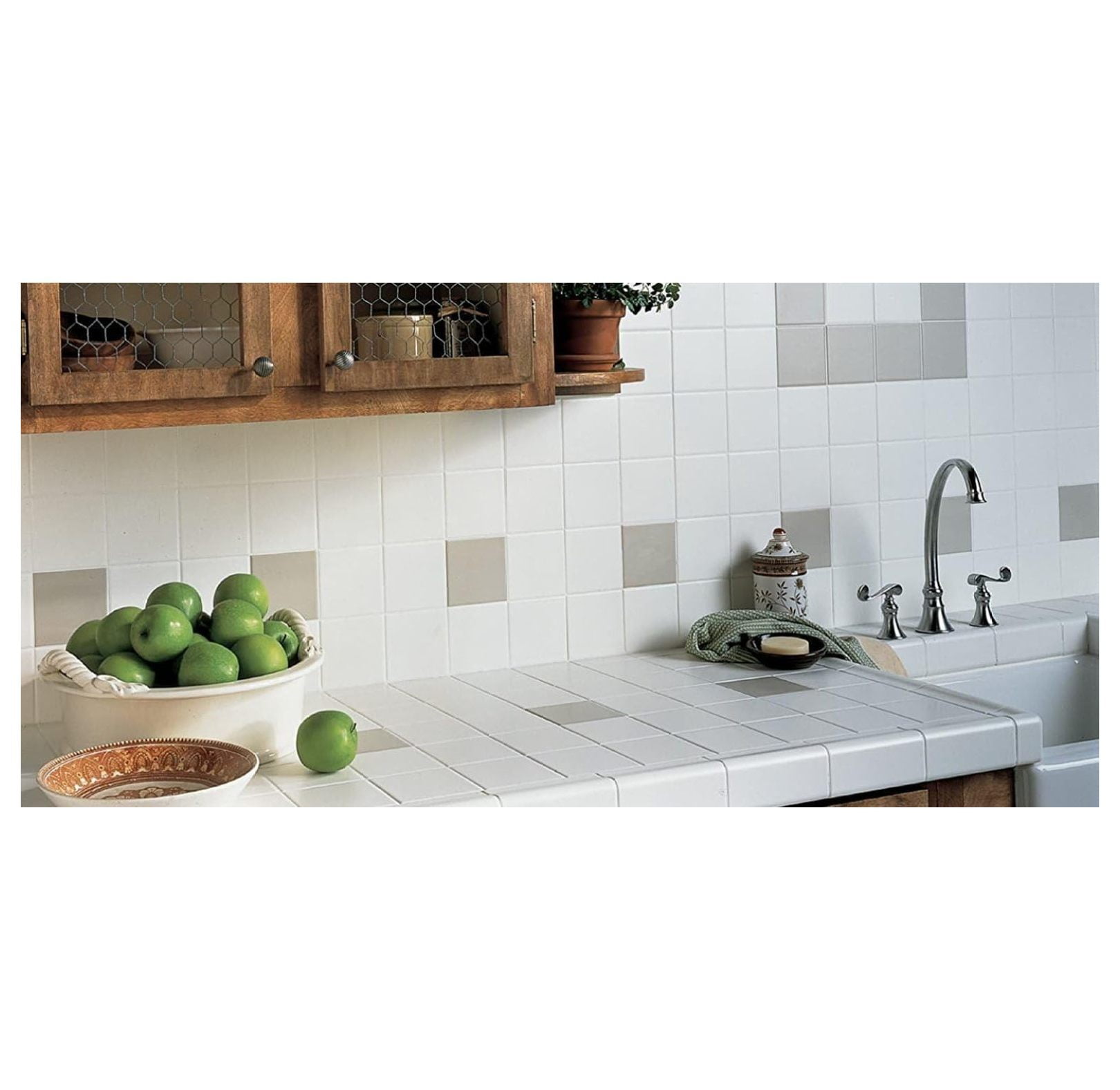 4x4 Daltile Semi-Gloss Collection 0100 White Wall Tile Full Box (12.5SF ...