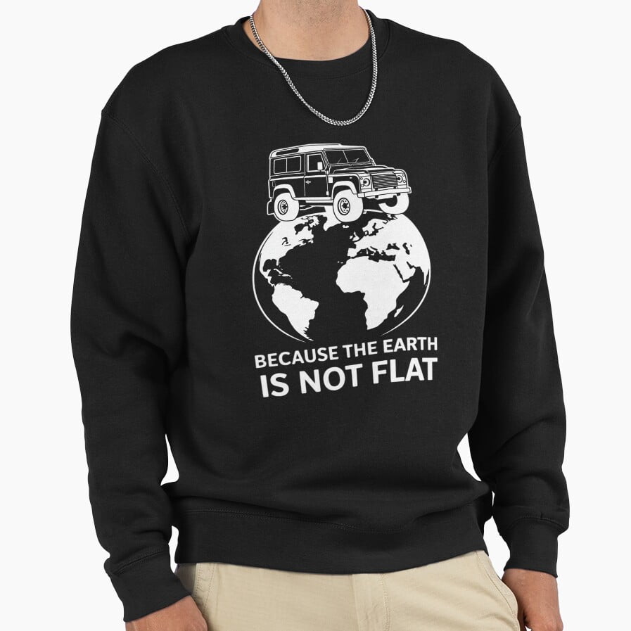 4x4 Earth Rover Because Earth Is Not Flat Retro Graphic Vintage Tee ...