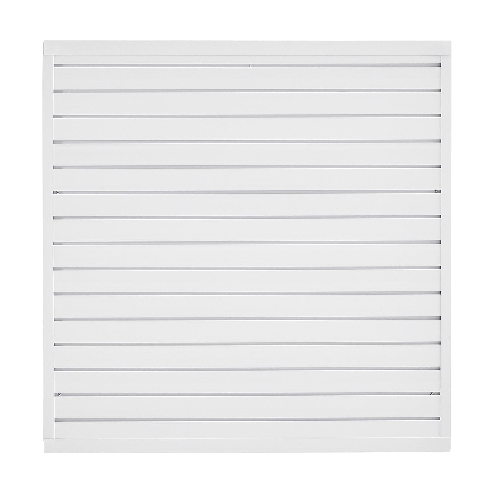 4x4 Foot PVC Slatwall Panel Kit - White Garage Wall Organization System ...