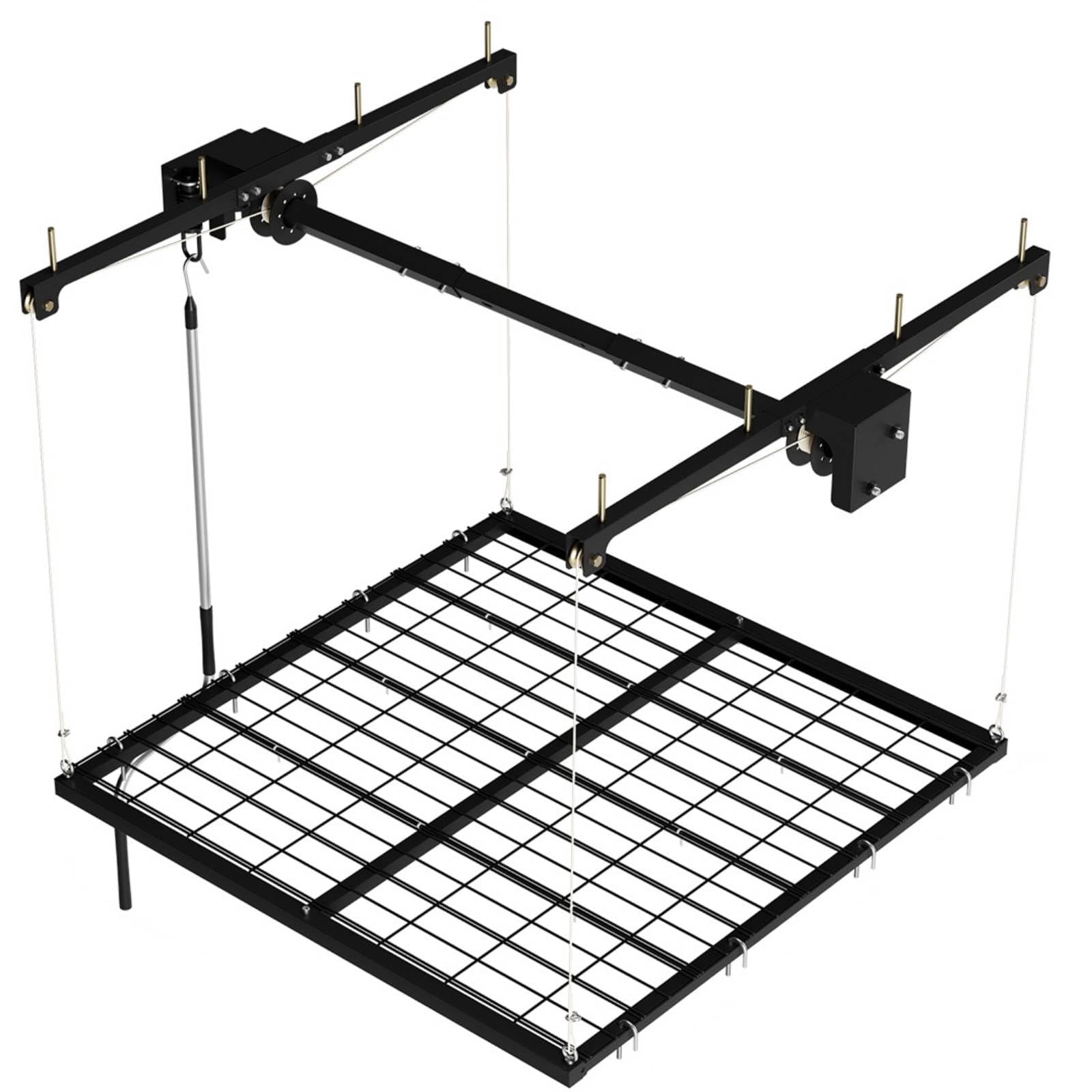 4x4 Ft Overhead Garage Ceiling Lifting Storage Rack, Heavy-Duty ...